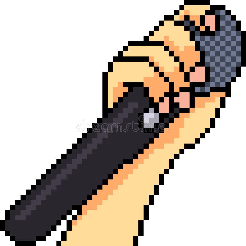 Vector Pixel Art Microphone Stock Vector - Illustration of pixel ...