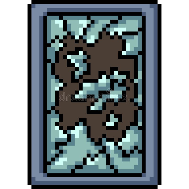 Vector Pixel Art Mirror Broken Stock Vector - Illustration of glass ...