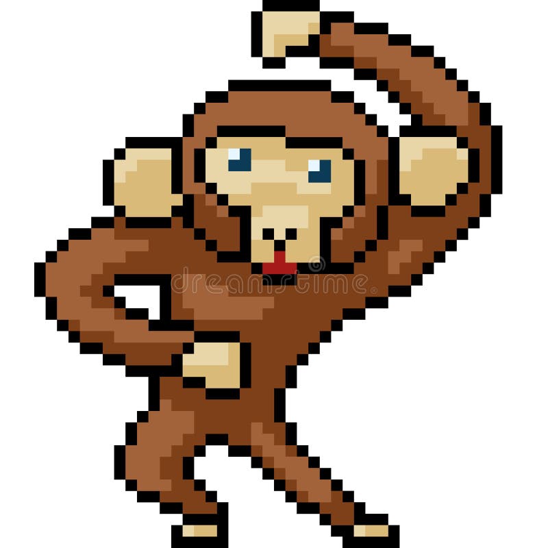 Pixel Art Monkey Dance Stock Illustrations – 12 Pixel Art Monkey Dance ...