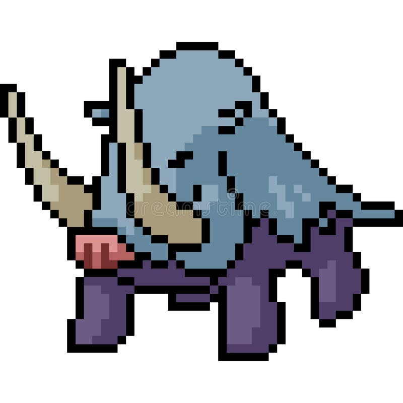 Vector Pixel Art Monster Boar Stock Vector - Illustration of white ...