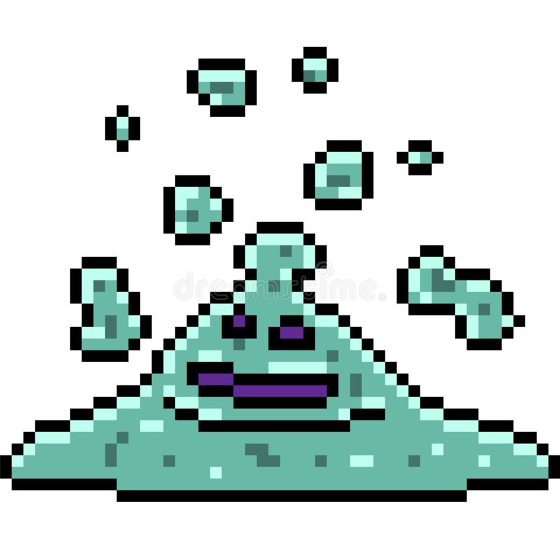 Vector Pixel Art Monster Slime Stock Vector - Illustration of sprite ...