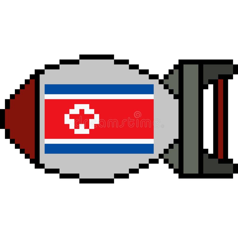 Vector Pixel Art Nuke Missile Stock Vector - Illustration of korea ...
