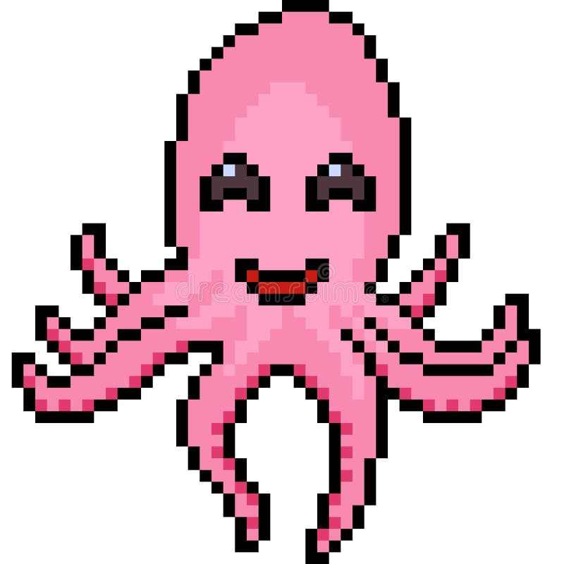 Pixel Octopus Stock Illustrations – 256 Pixel Octopus Stock ...