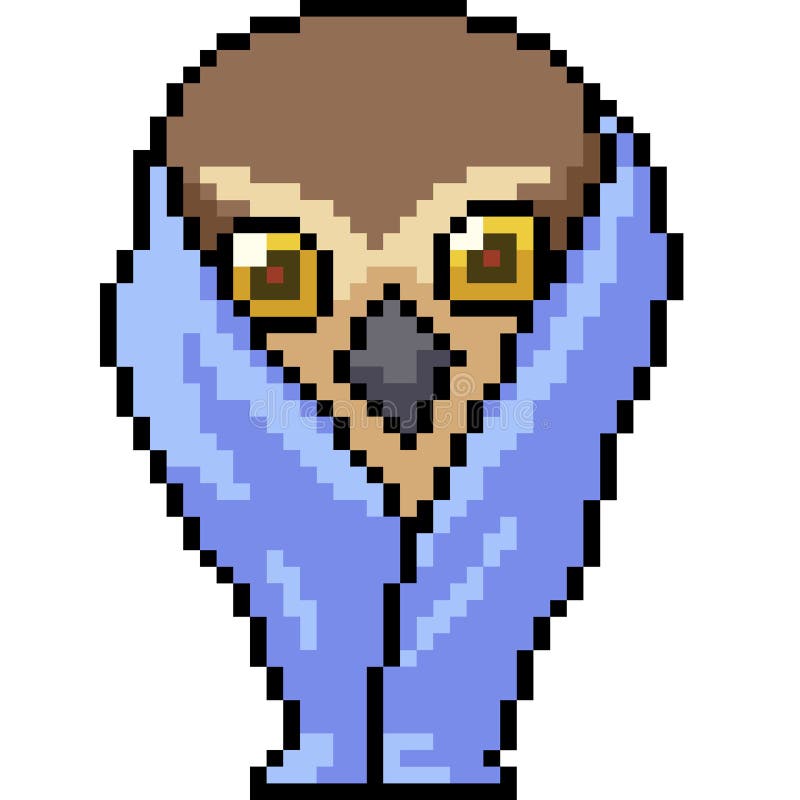 Vector pixel art owl stock vector. Illustration of doodle - 144017553