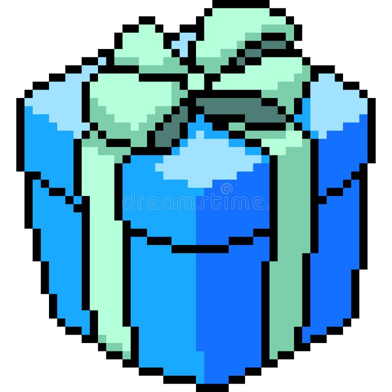 Vector Pixel Art Present Box Stock Vector - Illustration of year ...