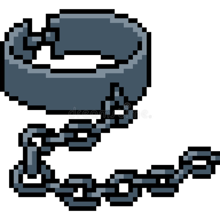 Pixel Art Chain Stock Illustrations – 861 Pixel Art Chain Stock ...