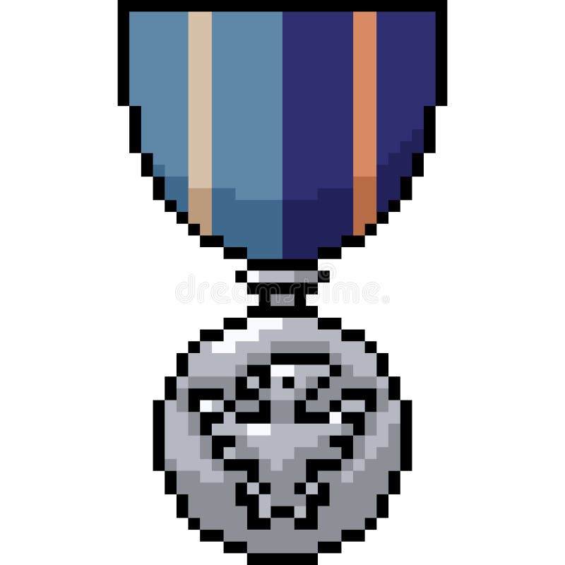 Vector Pixel Art Prize Badge Stock Vector - Illustration of coin ...