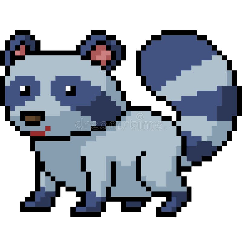 Raccoon Pixel Stock Illustrations – 69 Raccoon Pixel Stock ...