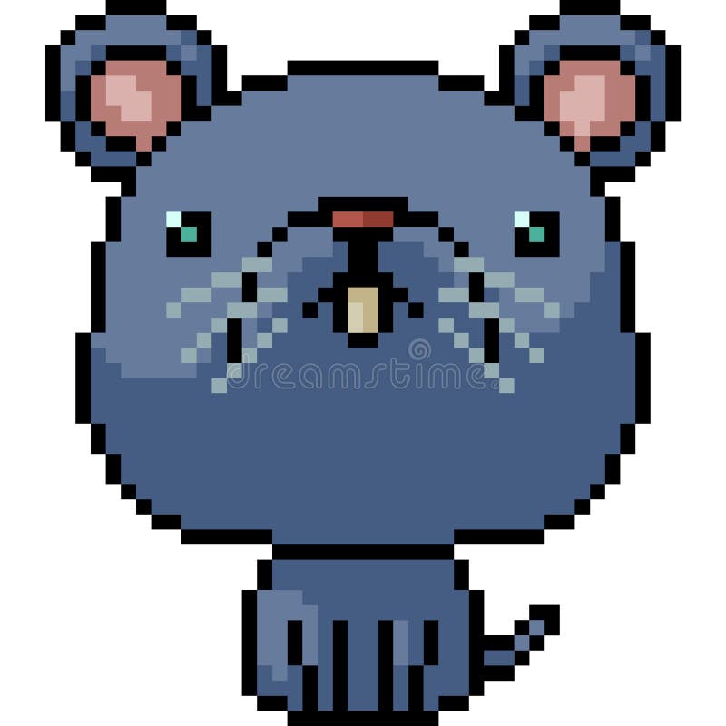 Vector pixel art rat stock vector. Illustration of child - 139261091