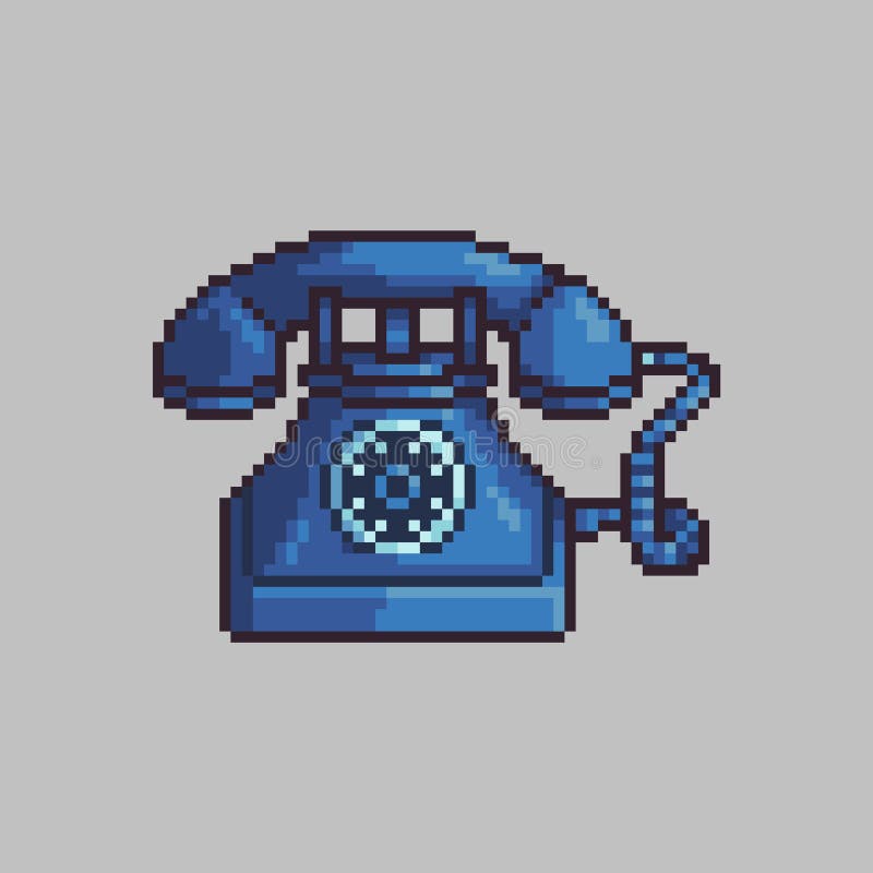 Vector Pixel Art Retro Telephone Stock Vector - Illustration of retro ...