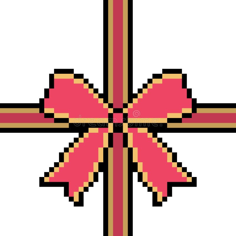 Vector pixel art ribbon stock vector. Illustration of vector - 102308878