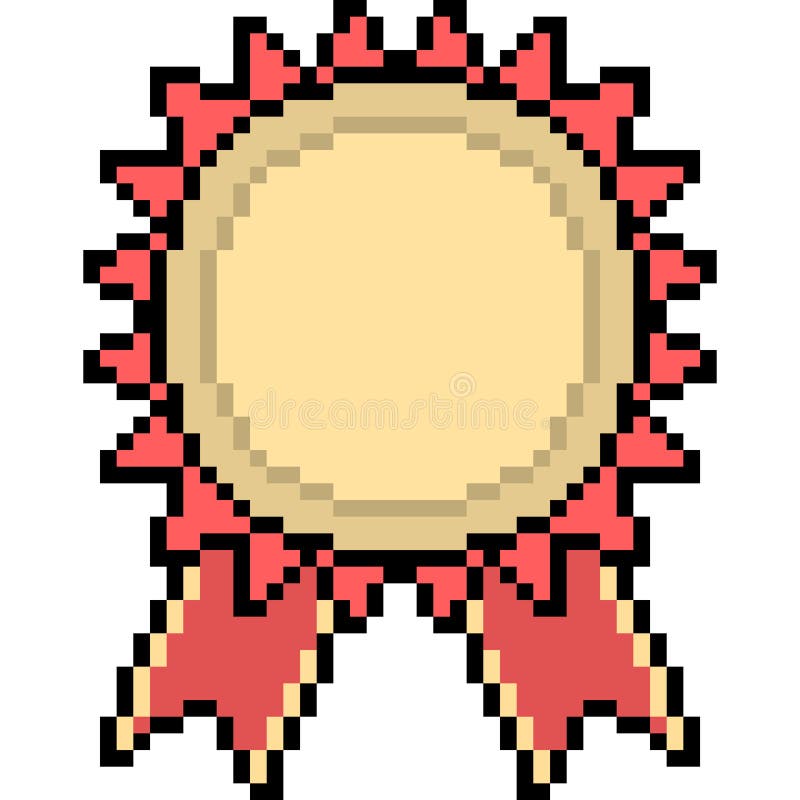 Vector pixel art ribbon stock vector. Illustration of pixel - 102308862