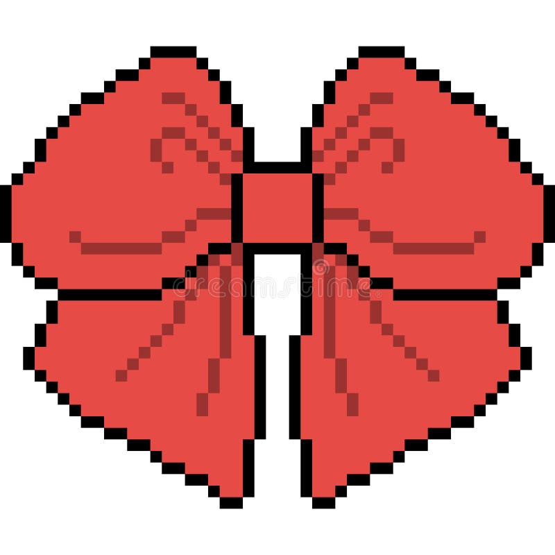 Vector pixel art ribbon stock vector. Illustration of icon - 102309443