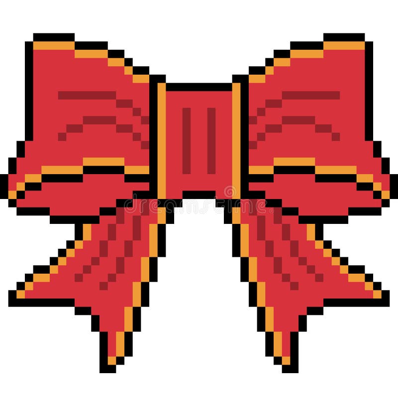 Vector pixel art ribbon stock vector. Illustration of isolated - 102308853