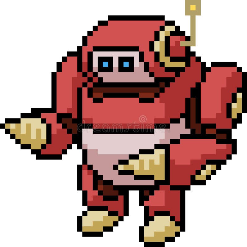 Vector Pixel Art Robot Modern Stock Vector - Illustration of control ...