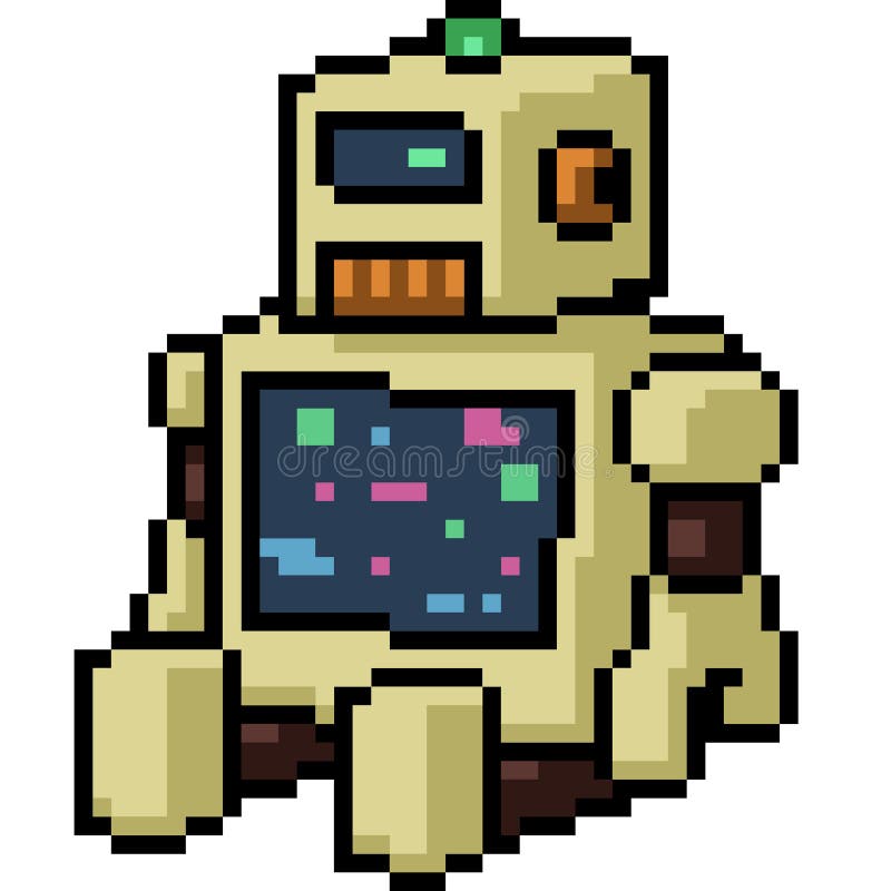 Pixel Art Robot Stock Illustrations – 872 Pixel Art Robot Stock ...