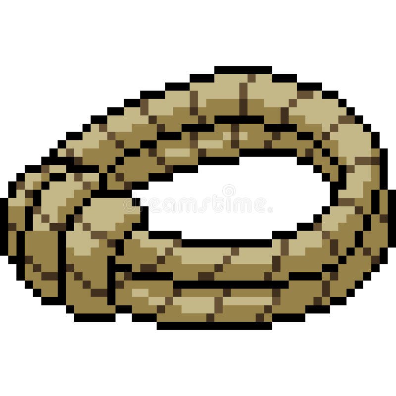 Vector pixel art rope stock vector. Illustration of cartoon - 149872214