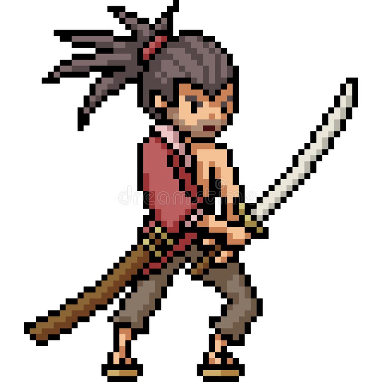 Pixel Sword Samurai Stock Illustrations – 65 Pixel Sword Samurai Stock ...