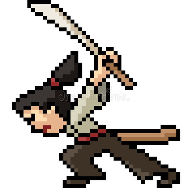 Pixel Sword Samurai Stock Illustrations – 65 Pixel Sword Samurai Stock ...