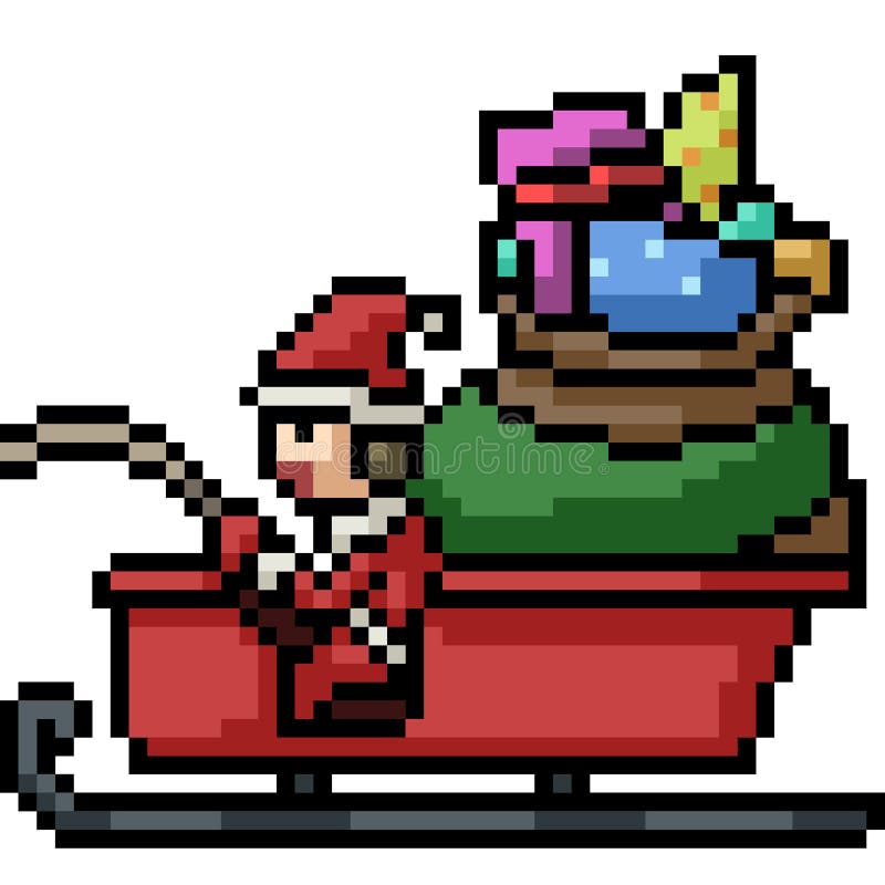 Vector pixel art santa 向量例证. 插画 包括有 圣诞节, 克劳斯, 图标, 节日 - 165910762