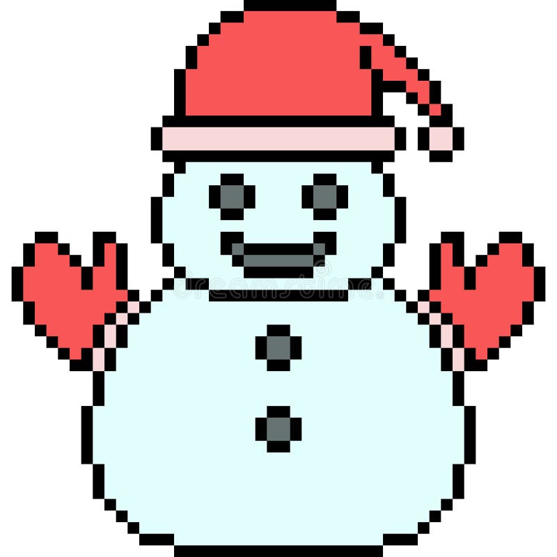 Vector Pixel Art Santa Snowman Stock Vector - Illustration of vector ... Vector Pixel Art Santa Snowman Stock Vector - Illustration of vector ...