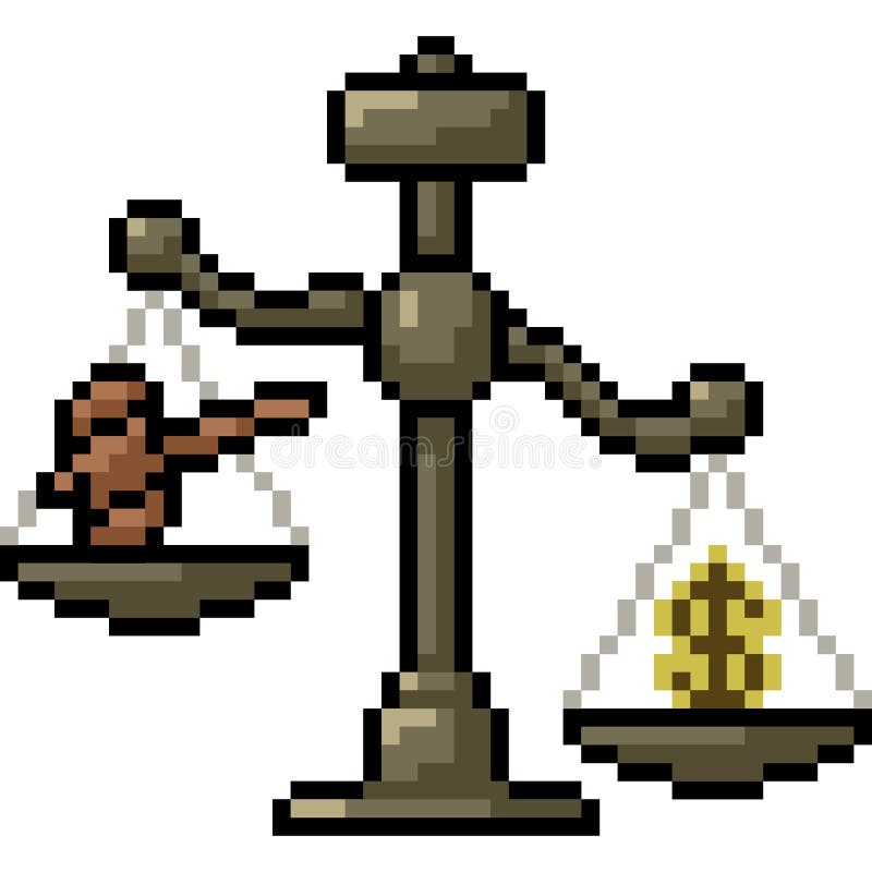 Vector Pixel Art Scale Judge Stock Vector - Illustration of vector ...