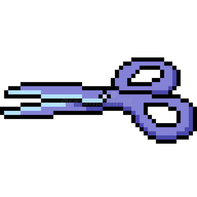 Vector pixel art scissors stock vector. Illustration of pixel - 114948893