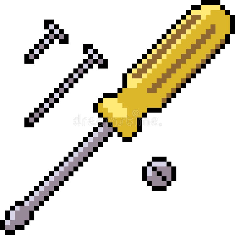 Vector Pixel Art Screwdriver Set Stock Vector - Illustration of cute ...