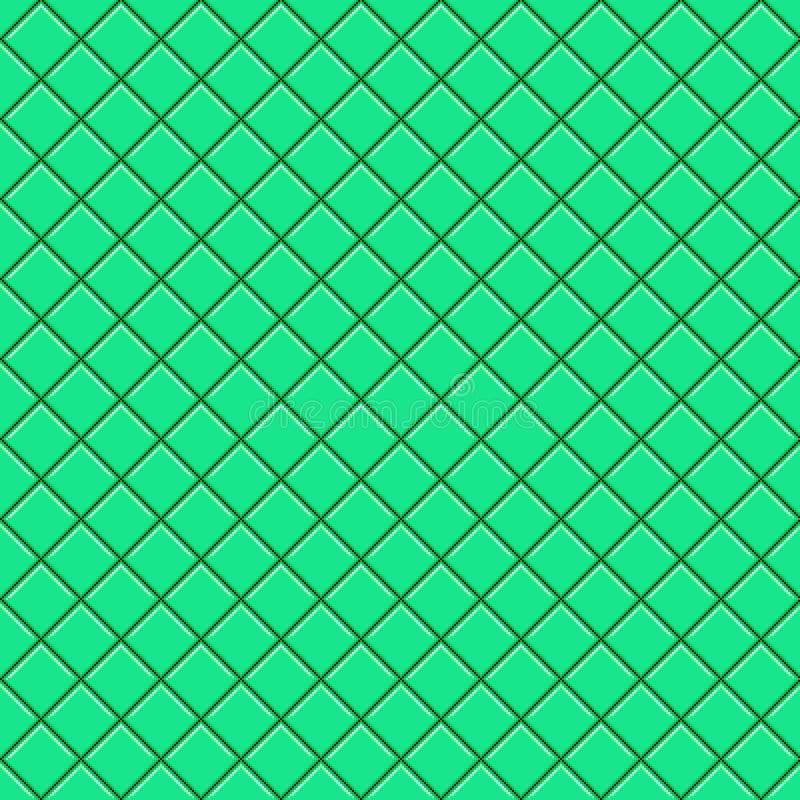 Vector Pixel Art Seamless Pattern of Minimalistic Green Rhomboid Tile ...