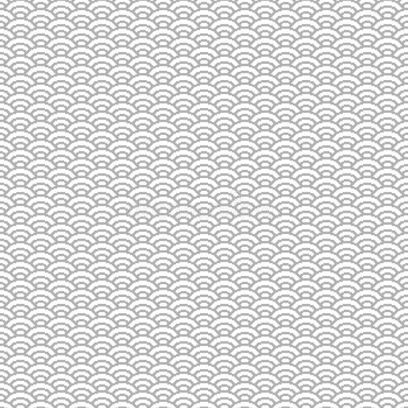 Vector Pixel Art Seamless Pattern of Minimalistic Green and White ...