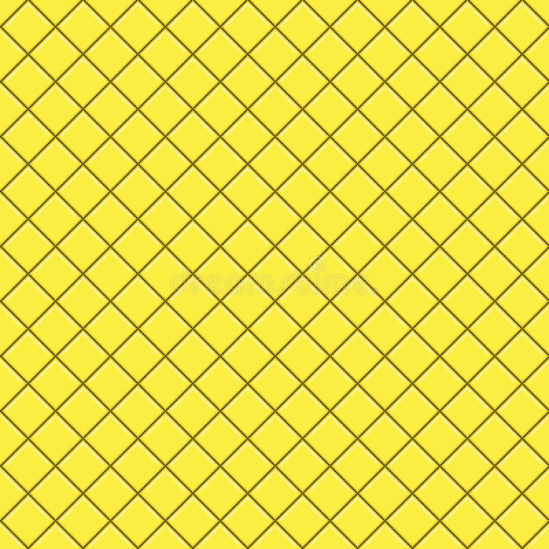 Vector Pixel Art Seamless Pattern of Minimalistic Yellow Rhomboid Tile ...