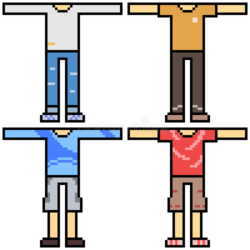 Vector pixel art set wear stock vector. Illustration of pattern - 102308781