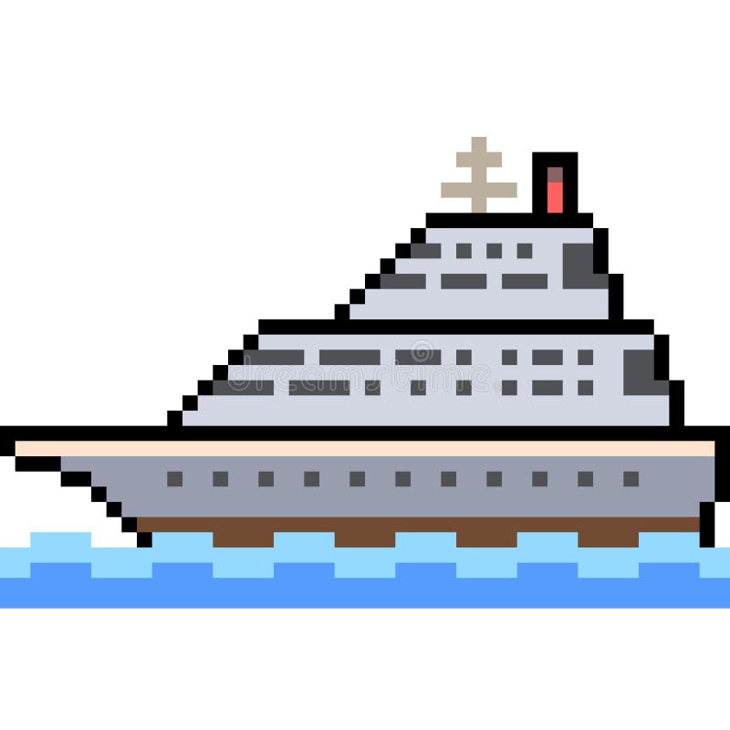 Pixel Art Boat Sea Stock Illustrations – 203 Pixel Art Boat Sea Stock ...