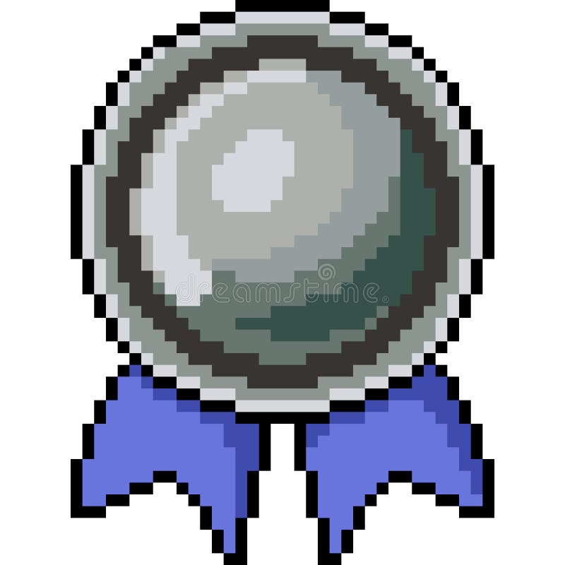 Insignă De Argint Cu Pixeli Vectoriali Stock Vector - Ilustrare din ...