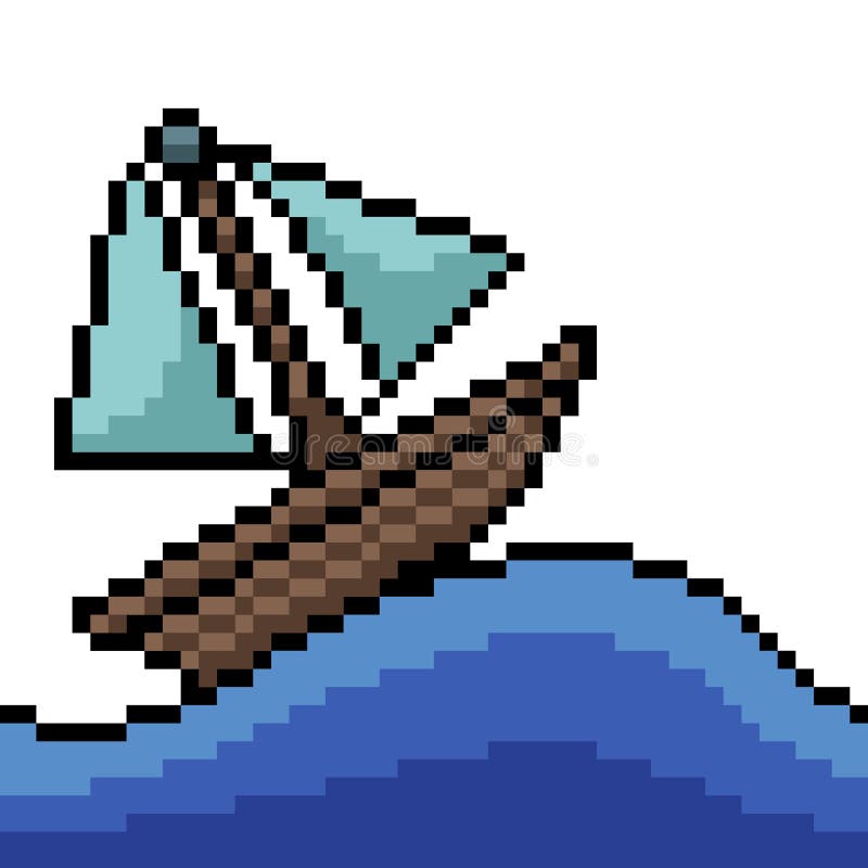 Pixel Art Boat Sea Stock Illustrations – 491 Pixel Art Boat Sea Stock ...