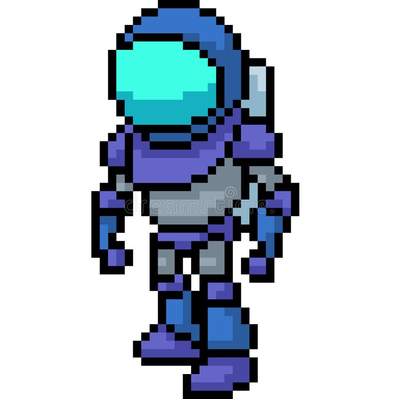 Vector Pixel Art Space Suit Stock Vector - Illustration of white ...