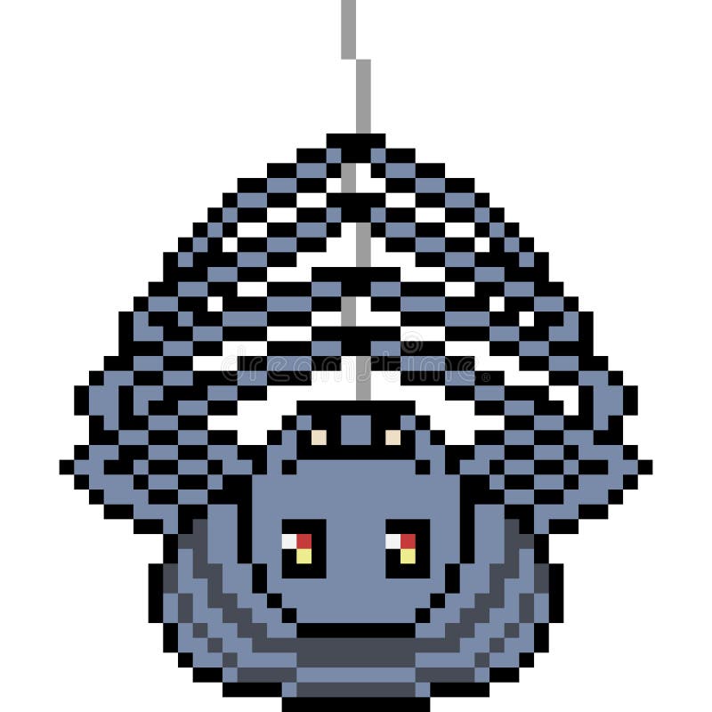 Vector pixel art spider stock vector. Illustration of hang - 102308920