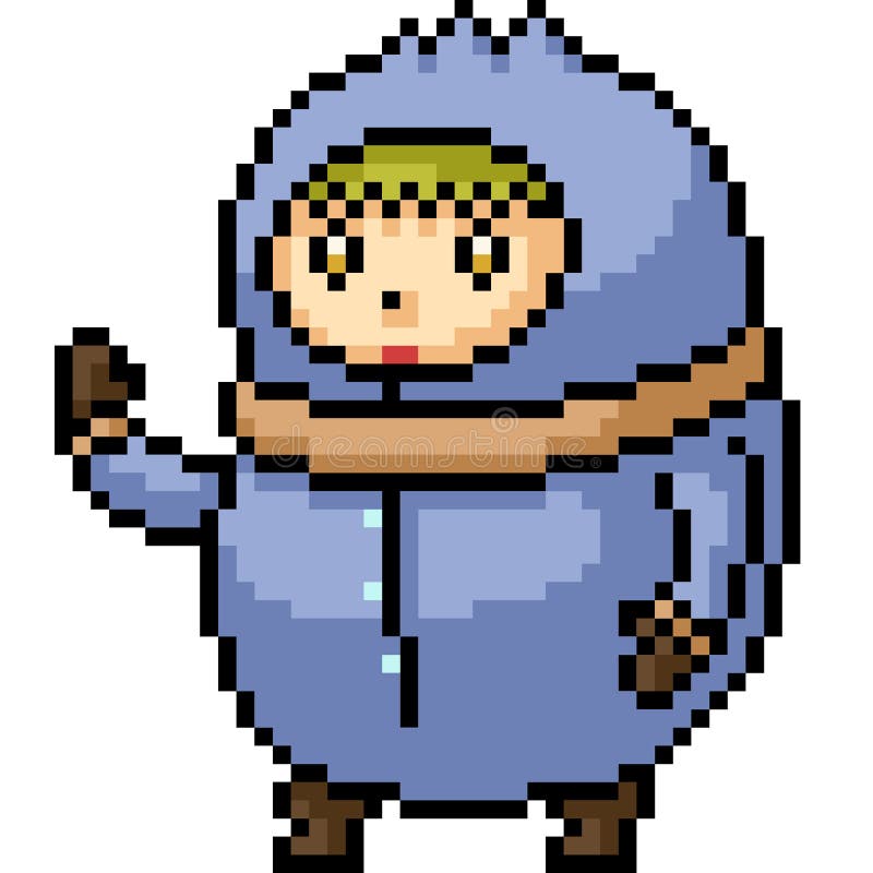 Vector Pixel Art Sweater Kid Stock Vector - Illustration of vector ...