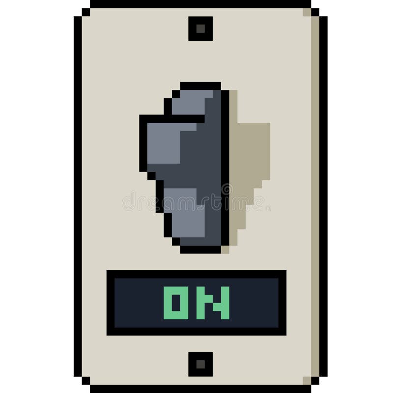 Vector pixel art switch on stock vector. Illustration of house - 153961329