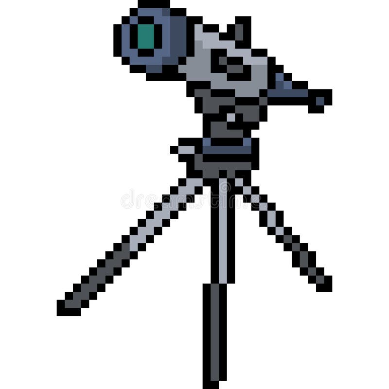 Vector pixel art telescope stock vector. Illustration of cute - 112954344