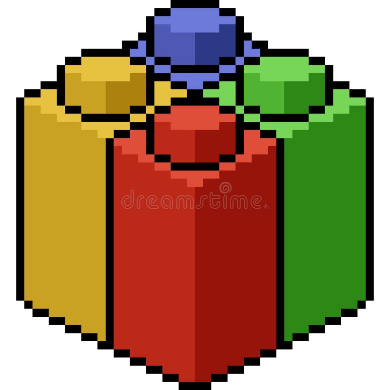 8-bit Pixel Block Characters Looking In Different Directions Stock ...