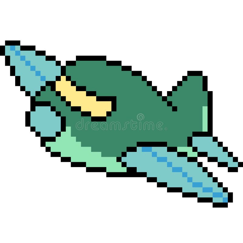 Vector pixel art toy plane stock vector. Illustration of cartoon ...