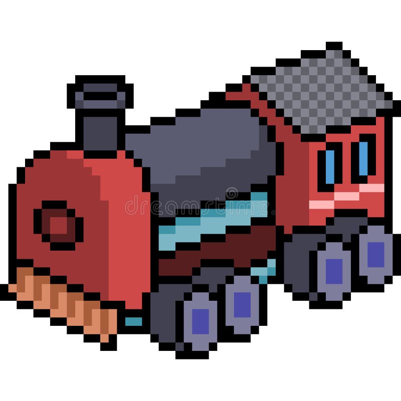 Pixel Art Grid Train