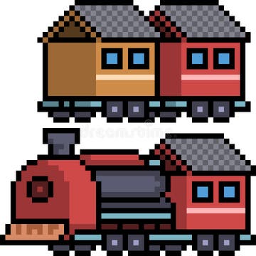 Vector Pixel Art Train Side Stock Illustrations – 14 Vector Pixel Art ...
