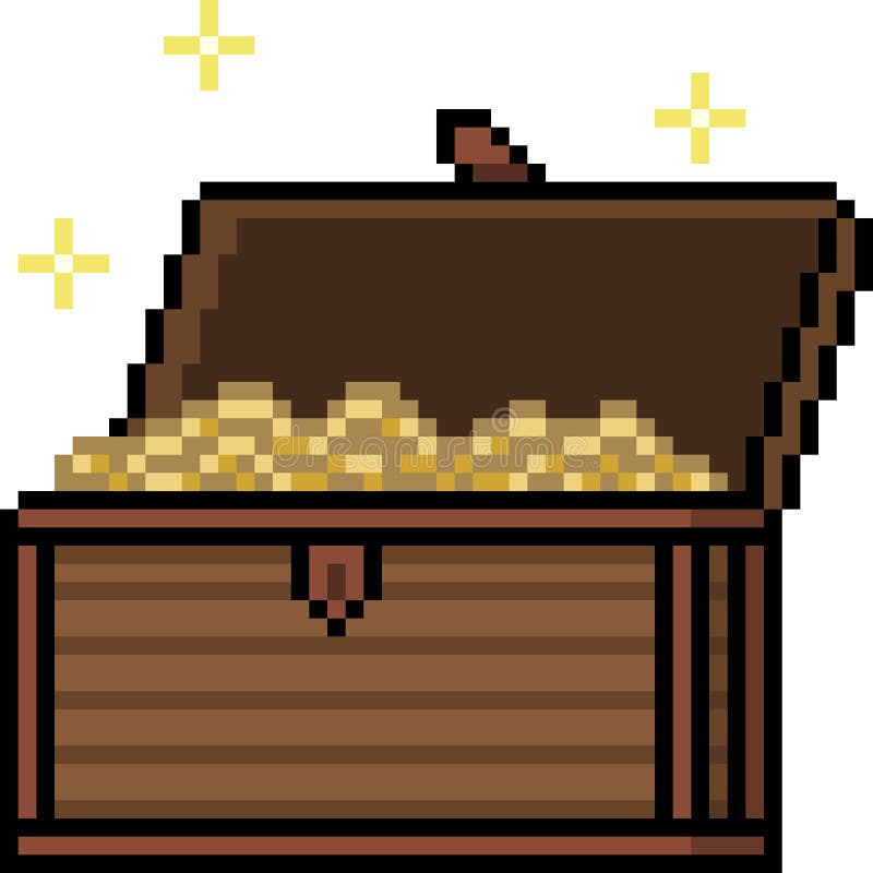 Pixel Art Treasure Chest Stock Illustrations – 140 Pixel Art Treasure ...
