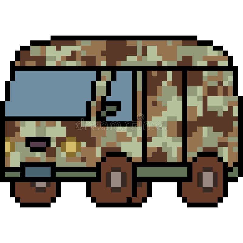 Vector pixel art van stock vector. Illustration of vector - 105517984