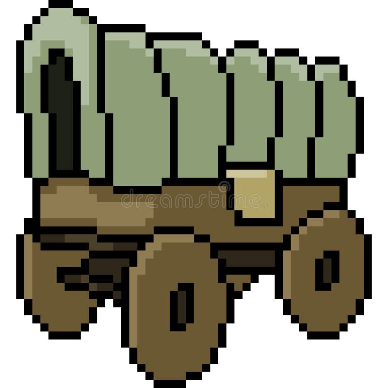 Vector pixel art wagon stock vector. Illustration of wood - 149782055