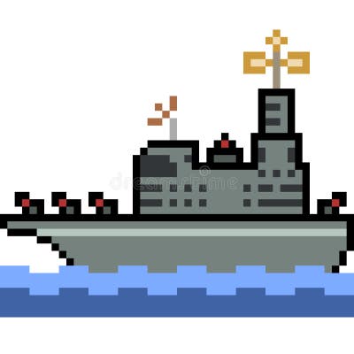 Vector pixel art warship stock vector. Illustration of ship - 102310368