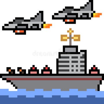Vector pixel art warship stock vector. Illustration of pixel - 102310496
