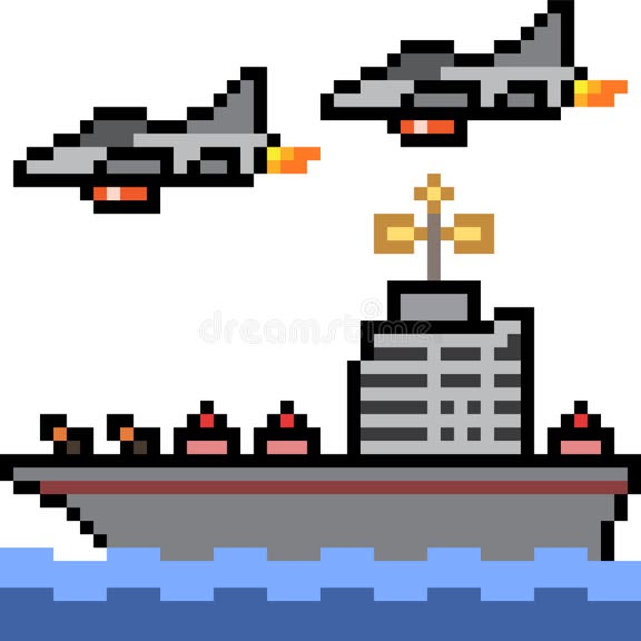 Vector pixel art warship stock vector. Illustration of pixel - 102310496